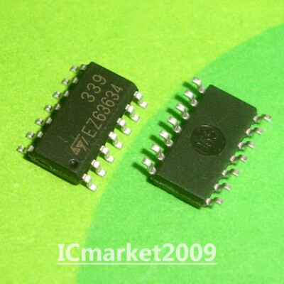 10 PCS LM339DT ST SOP-14 339 LM339 Quad Differential Comparator Chip IC ...