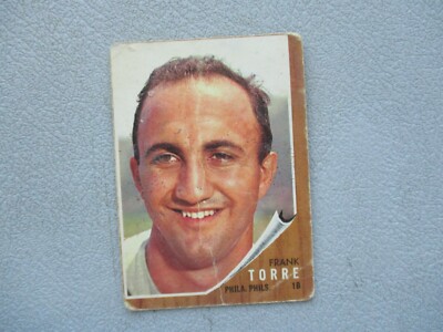 1962 Topps Frank Torre Philadelphia Phillies #303 VG/CREASE | eBay