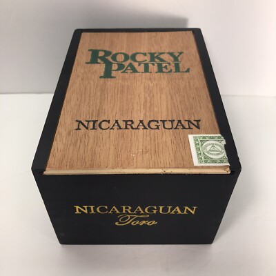 Cigar Box Slide Top Rocky Patel Nicaraguan Storage Craft Gift | eBay
