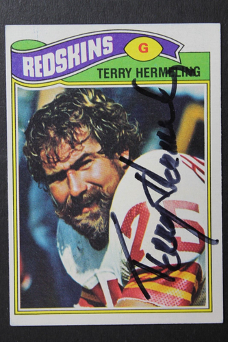 Terry Hermeling Washington Autographed Signed 1977 Topps #523 Football ...