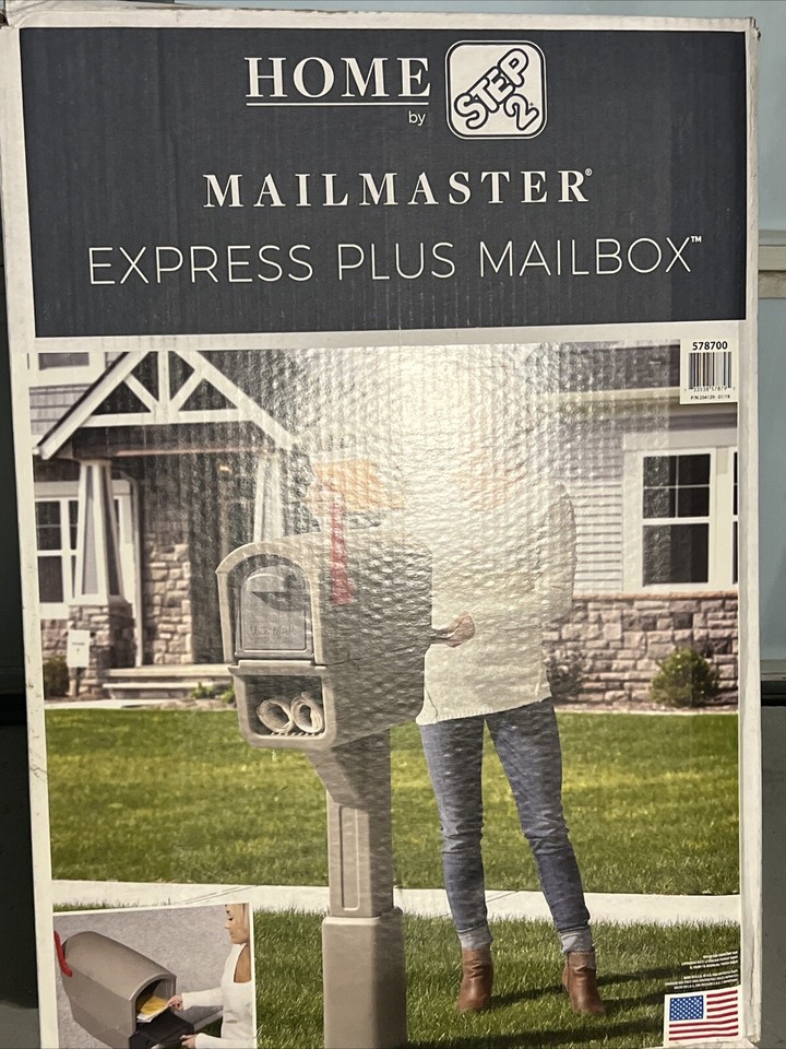 STEP2 MAILMASTER Express Plus Plastic Mailbox, Newspaper Slot Model ...