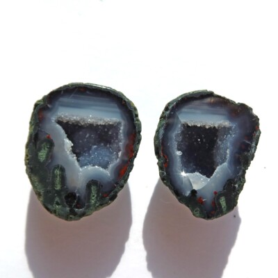 Tabasco - Tiny Mexican Baby Geode Polished Halves for Jewelry * Display ...