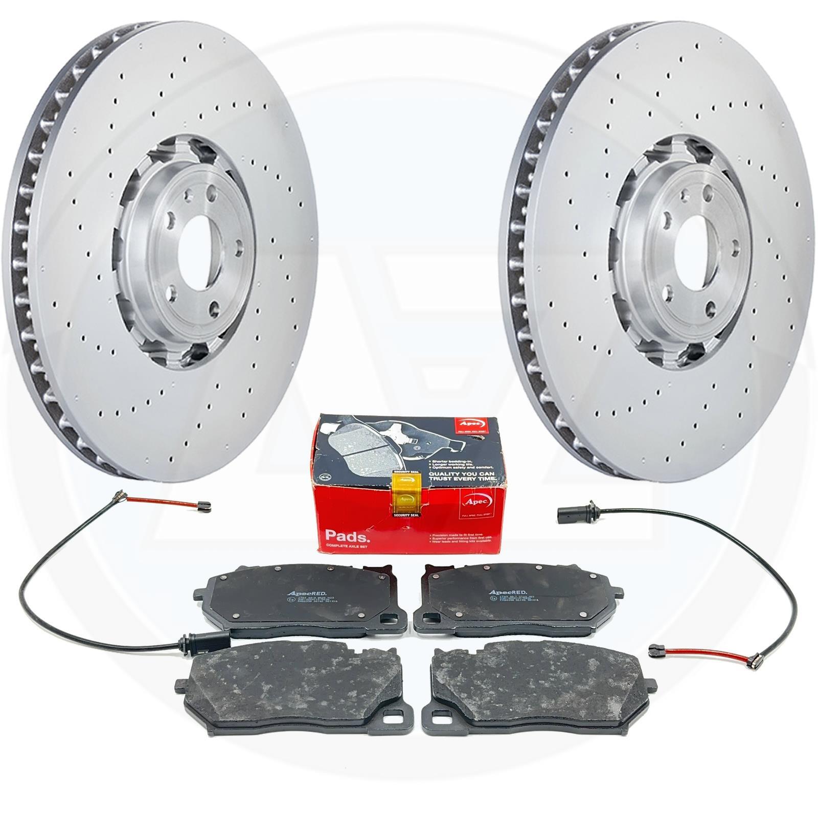 FOR AUDI RS6 (C8) RS7 (4K) FRONT BRAKE DISCS APEC PADS WEAR SENSORS ...