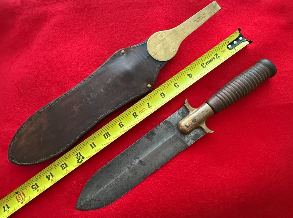 ANTIQUE ORIGINAL MODEL 1880 SPRINGFIELD ARMORY HUNTING KNIFE TOOL WITH ...