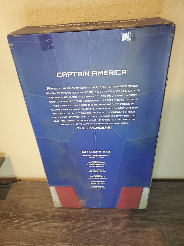 Neca CAPTAIN AMERICA The Avengers 18 Inch 1/4 Scale Action Figure NEW ...