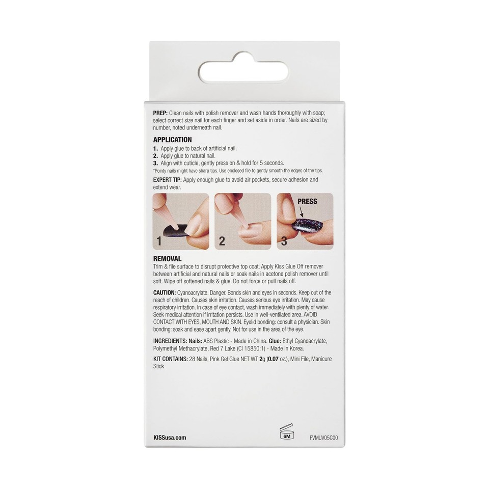 KISS Voguish Fantasy Press On Nails, Candies, Medium Coffin | eBay