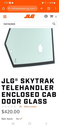 Jlg 1001182808 Skytrak Enclosed Cab Door Window New Oem | eBay