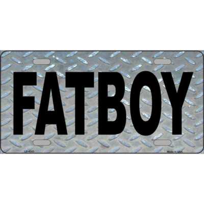 Fat Boy Diamond Metal Novelty License Plate Tag LP-4203 | eBay