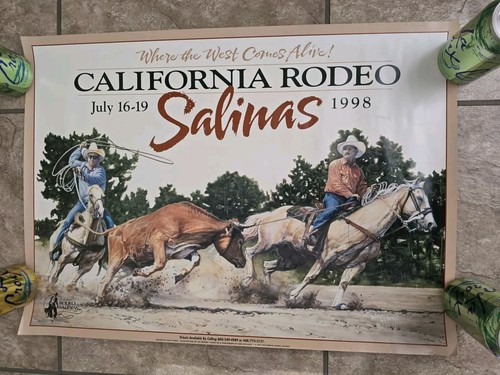 Salinas Rodeo California CA Poster Where The West Comes Alive Vintage ...