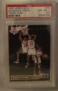 Shaquille O'Neal 1992 Upper Deck #1b Trade Card Price Guide - Sports ...