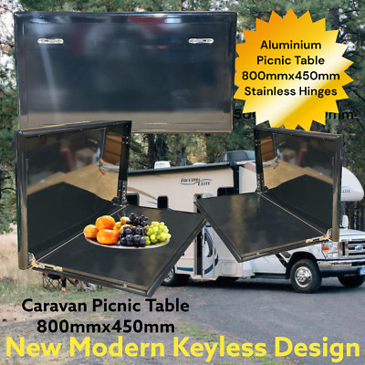 JAYCO SUITABLE CARAVAN FOLDOUT TABLE PICNIC TABLE BLACK 800mm X 450mm ...