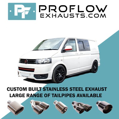VW T5 TRANSPORTER STAINLESS STEEL CUSTOM EXHAUST BACK BOX - DUAL TWIN ...