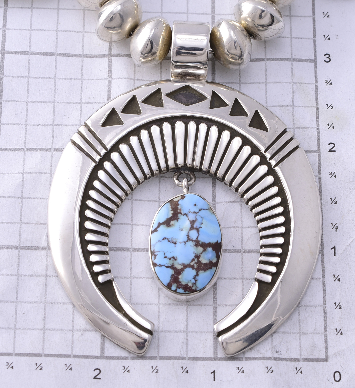 Golden Hills Turquoise Navajo Squash Blossom Necklace by Erick Begay ...