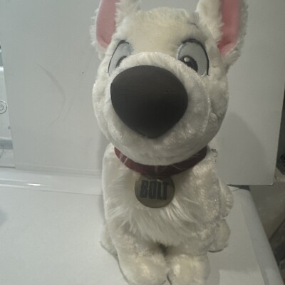 Disney Bolt Dog Plush 12” Sitting Stuffed Animal | eBay