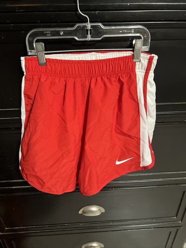 Nike DRI Fit Women's Running Shorts Size Small Red And White Lined | eBay