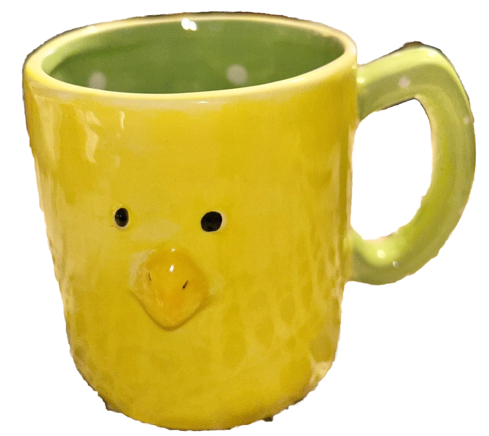 3-D Yellow Bird Tweety W/ Polka Dot Coffee Cocoa Mug Beak And Tail ...