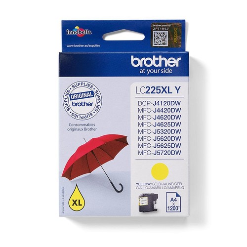 Brother Yellow High Capacity Ink Cartridge 12Ml - LC225XLY ...