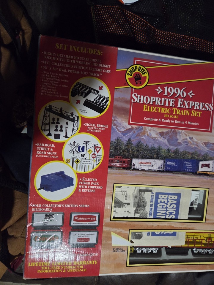 Vintage 1996 SHOPRITE EXPRESS ELECTRIC HO SCALE TRAIN SET / New in ...