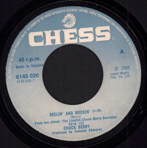Chuck Berry Reelin' and Rockin' 7" vinyl UK Chess 1972 Large centre ...