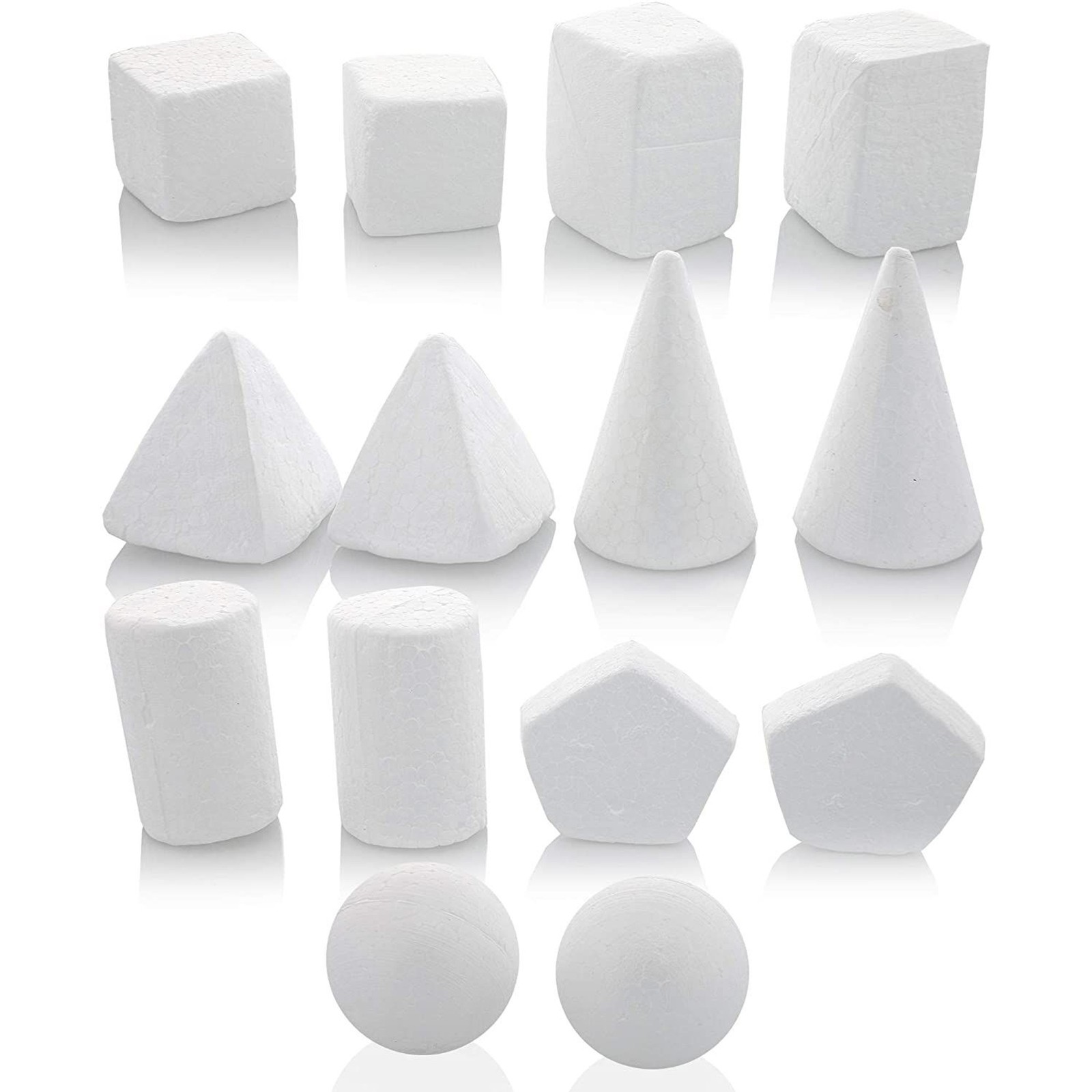 14 Mini Geometric Craft Foam Shapes, for DIY crafts & art projects 7 ...