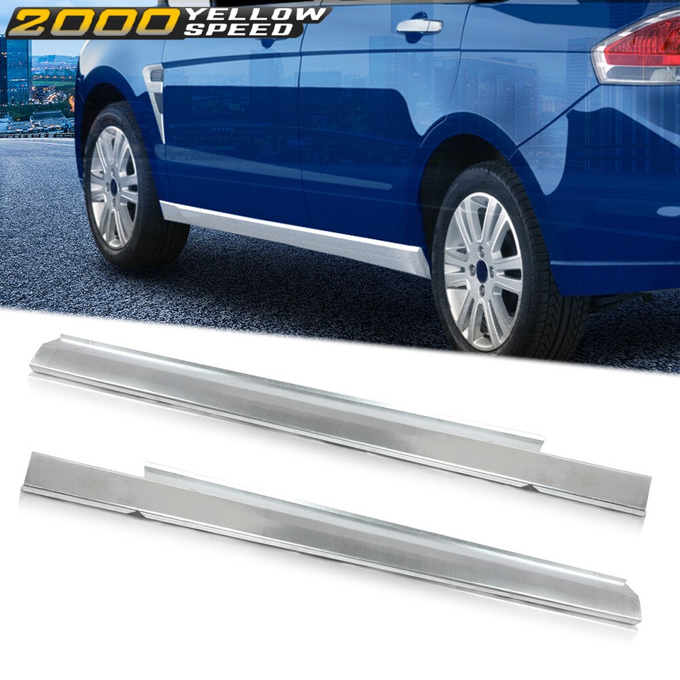 Fit For 2008-2011 Ford Focus Silver Slip-on Rocker Panel 4 door Left ...