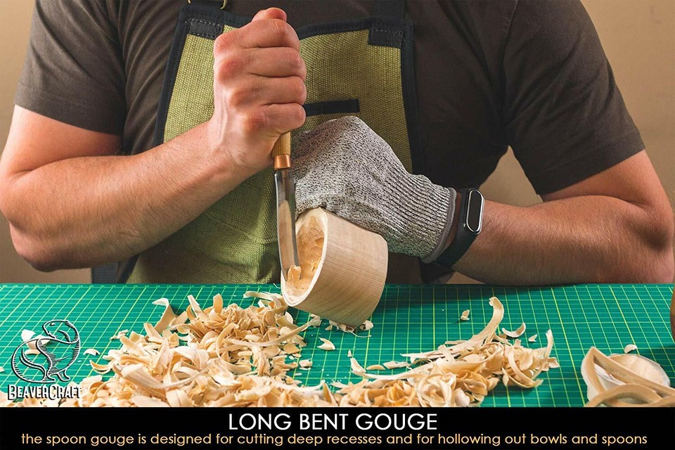 Wood Carving Tools Chisels Compact Gouge Long Bent Gouge Sweep #6 ...