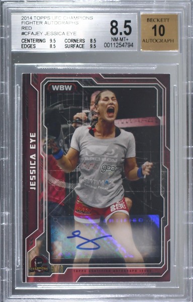 2014 Topps UFC Champions - Fighter Autograph Red #CFA-JEY Jessica Eye ...