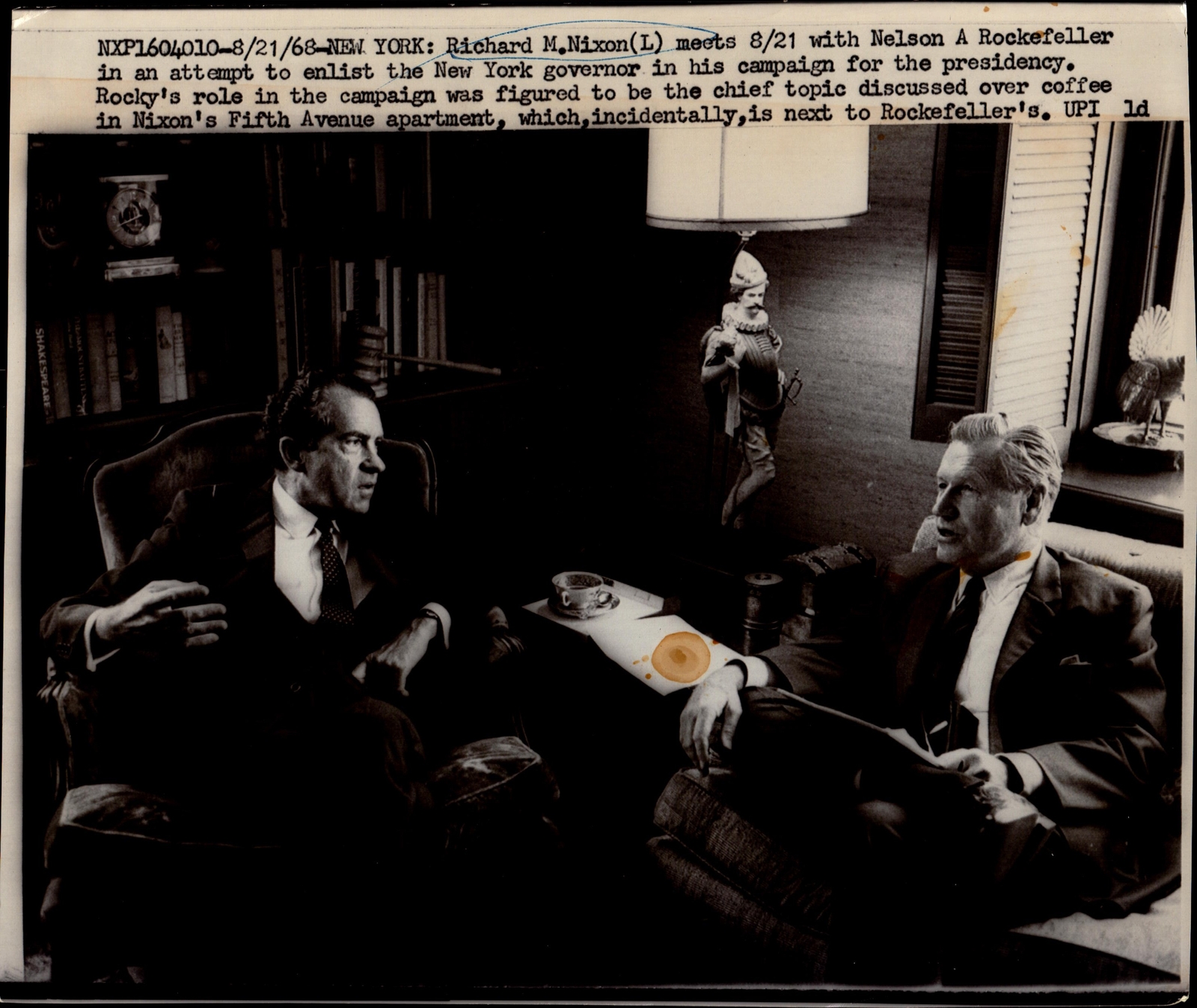 Vintage Press Photo Still 8x10 Richard Nixon Nelson Rockefeller 1968 | eBay