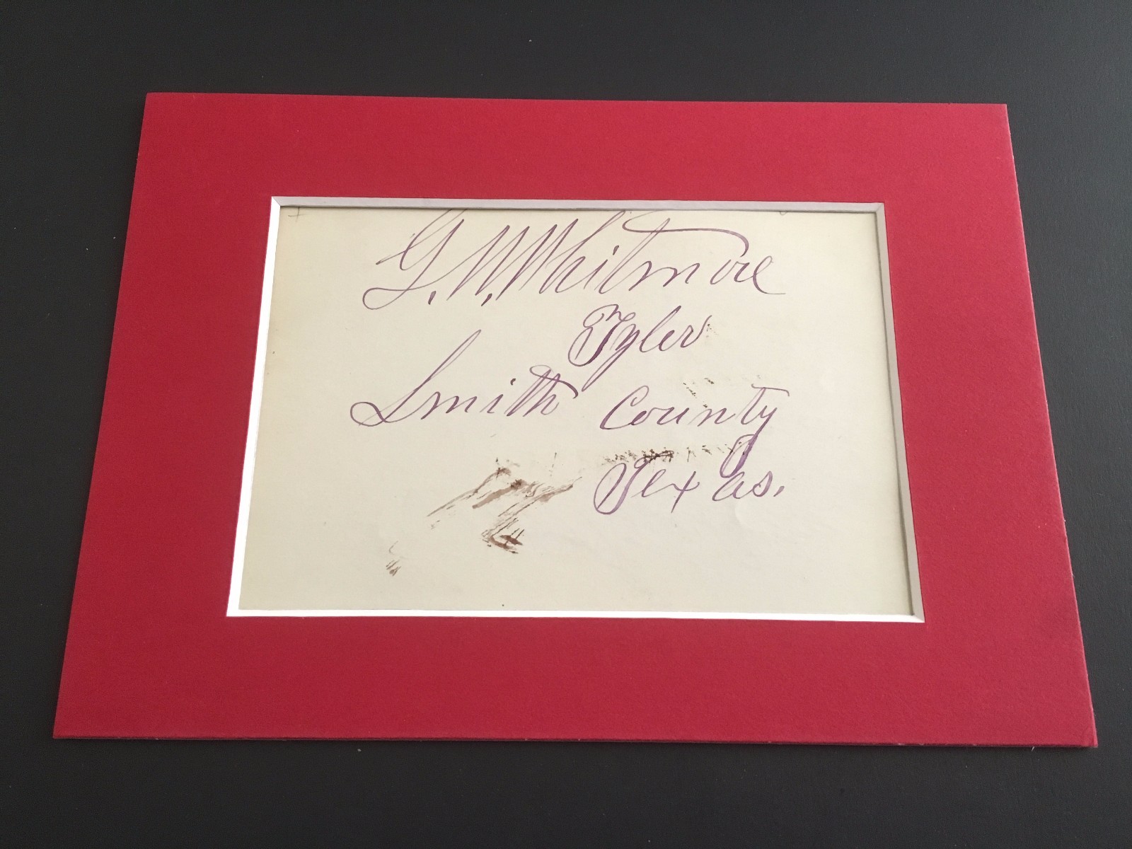 Giles Hotchkiss / George Whitmore Hand Signed Autograph Card U.S ...