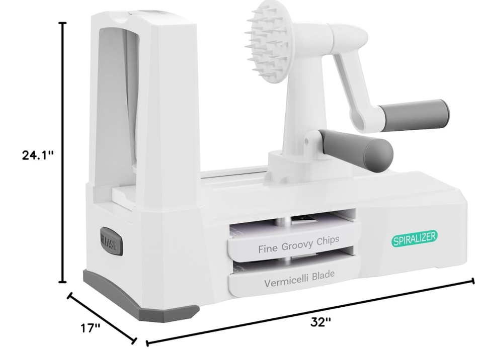 Vegetable Slicer Spiralizer 7Blade Strongest and Heaviest Spiral Slicer ...
