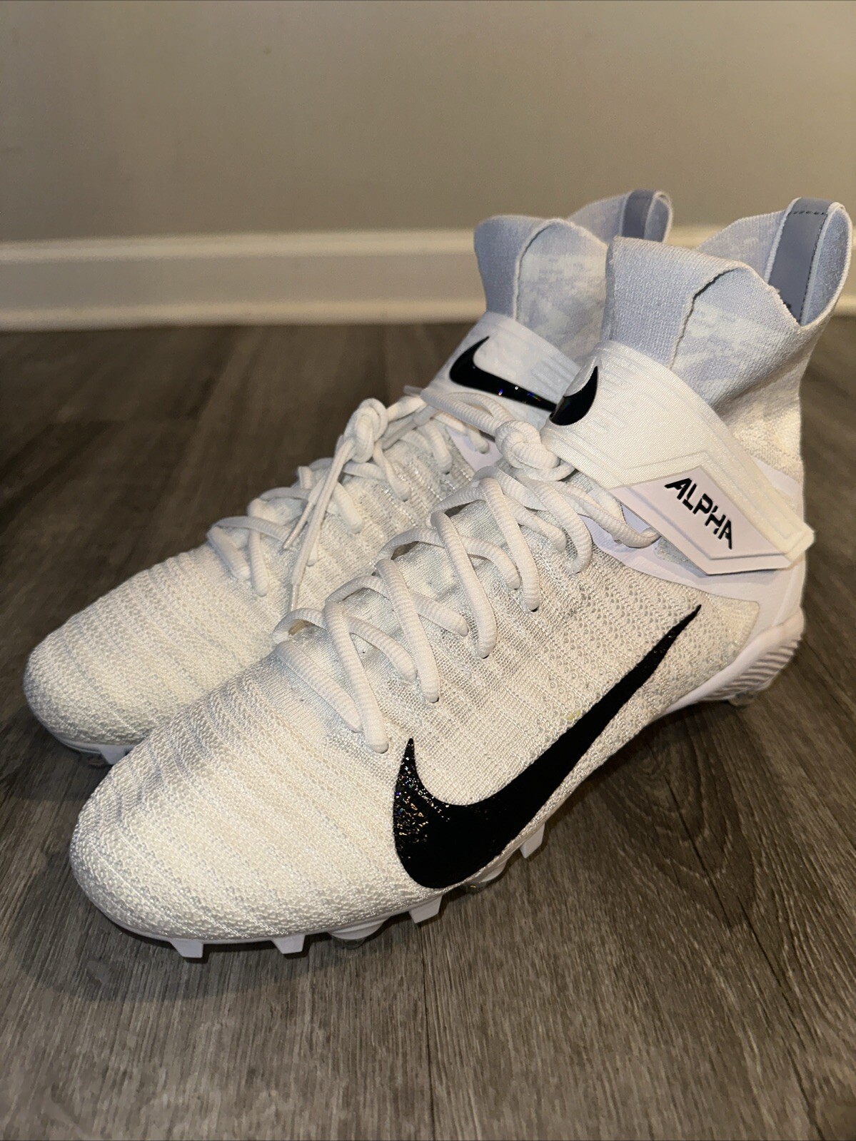 Nike Alpha Menace Elite Detachable CI1530-100 White Football Cleats Men ...