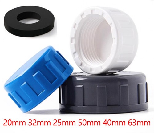 Water Pipe Cap PVC Stop End Female Thread Fittings Plug Lock 20 25 32 ...