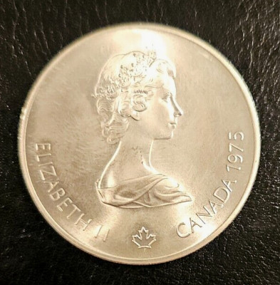 ALMOST 4 OZ OF SILVER 1975 Elizabeth II, $5 Royal Canada Mint, Montreal ...