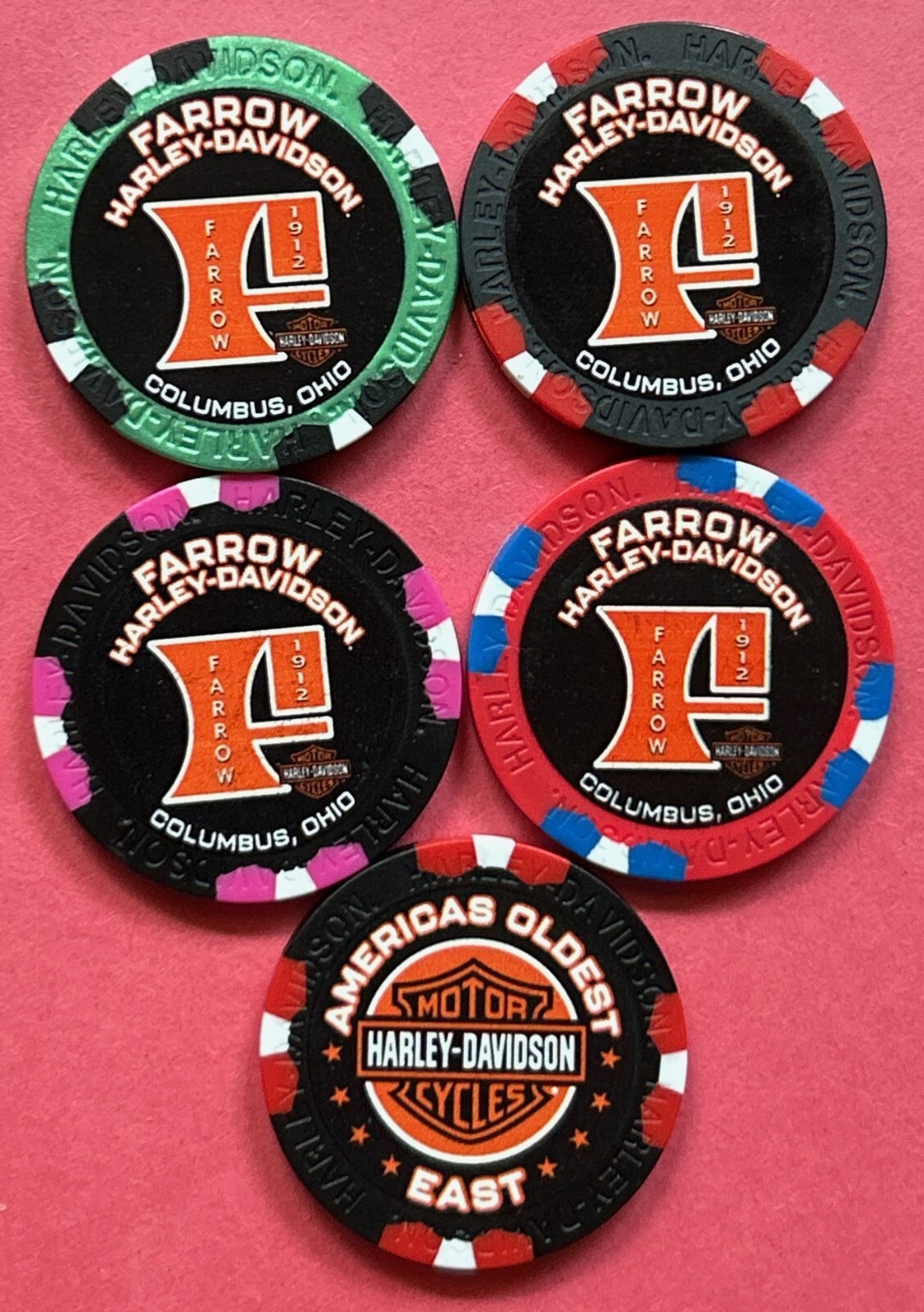 Harley Davidson Wide Print Poker Chip from Farrow East in Columbus ...