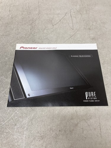 Pioneer plasma televisions, pure vision, Catalog Promotion | eBay