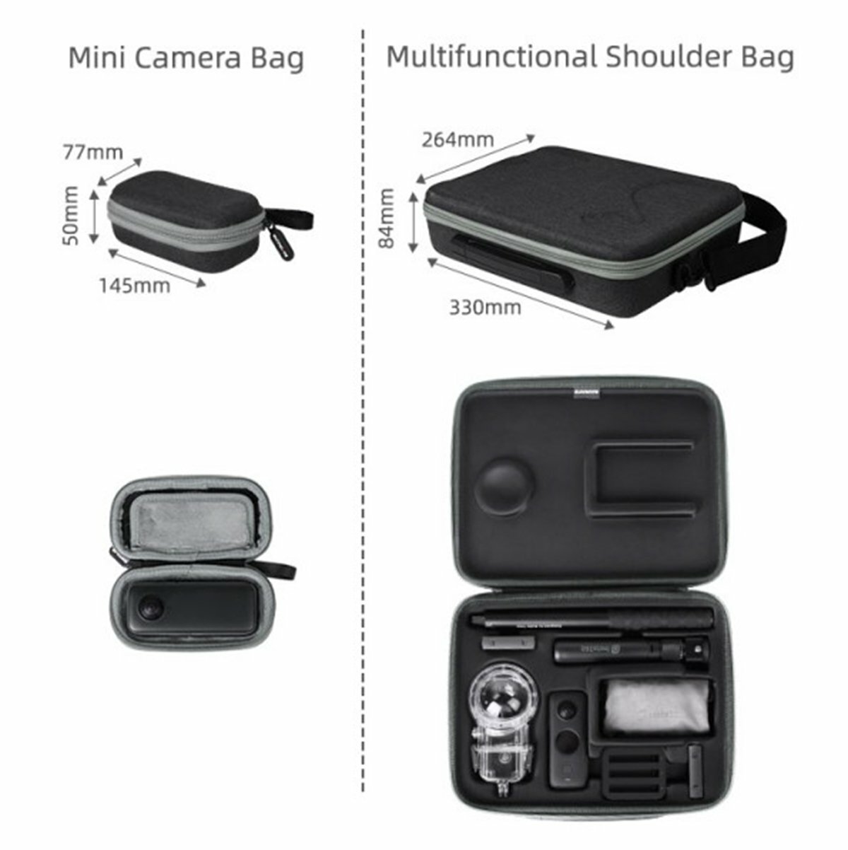 Shockproof Portable Carrying Case Bag For Insta 360 ONE X2 Accessories ...
