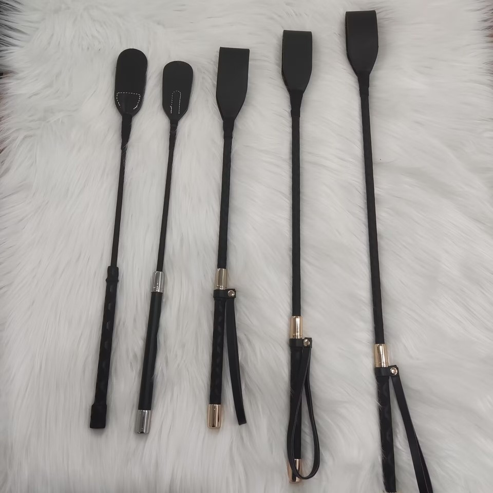 PU Leather Straight Whip Horse Riding Crop Whip Flogger for Equestrian ...