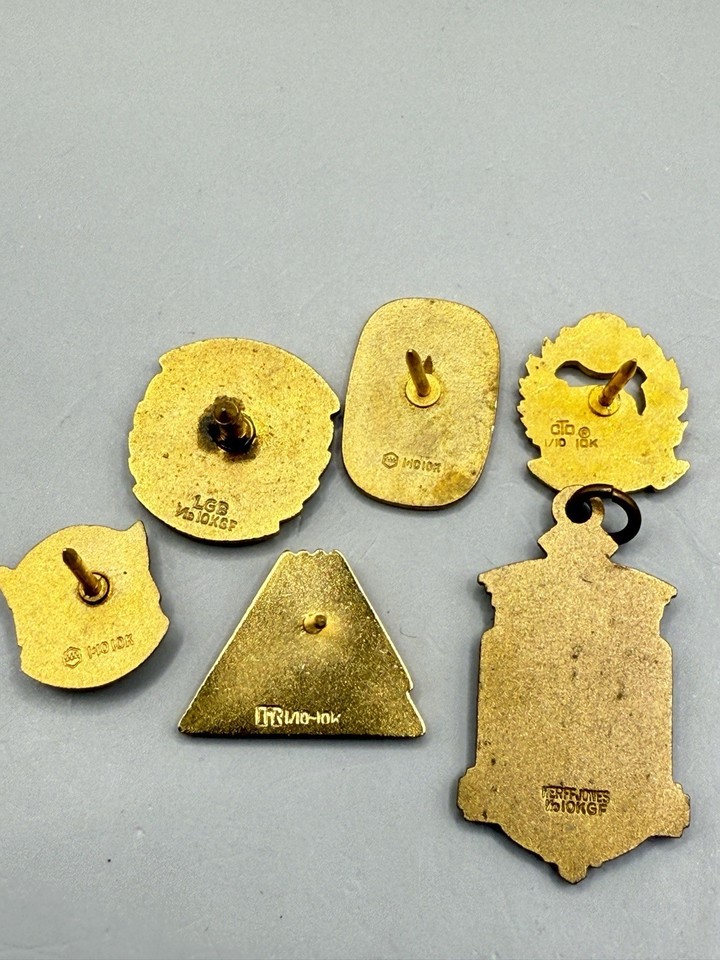VTG Lot Of 1/10 10k Gold Filled Service Pins 15 Grams | eBay