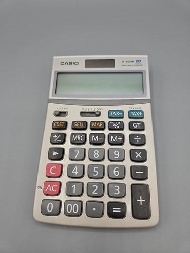 Casio JF-100MS 10 Digits Two Way Power Calculator with Tax Keys. Pre ...