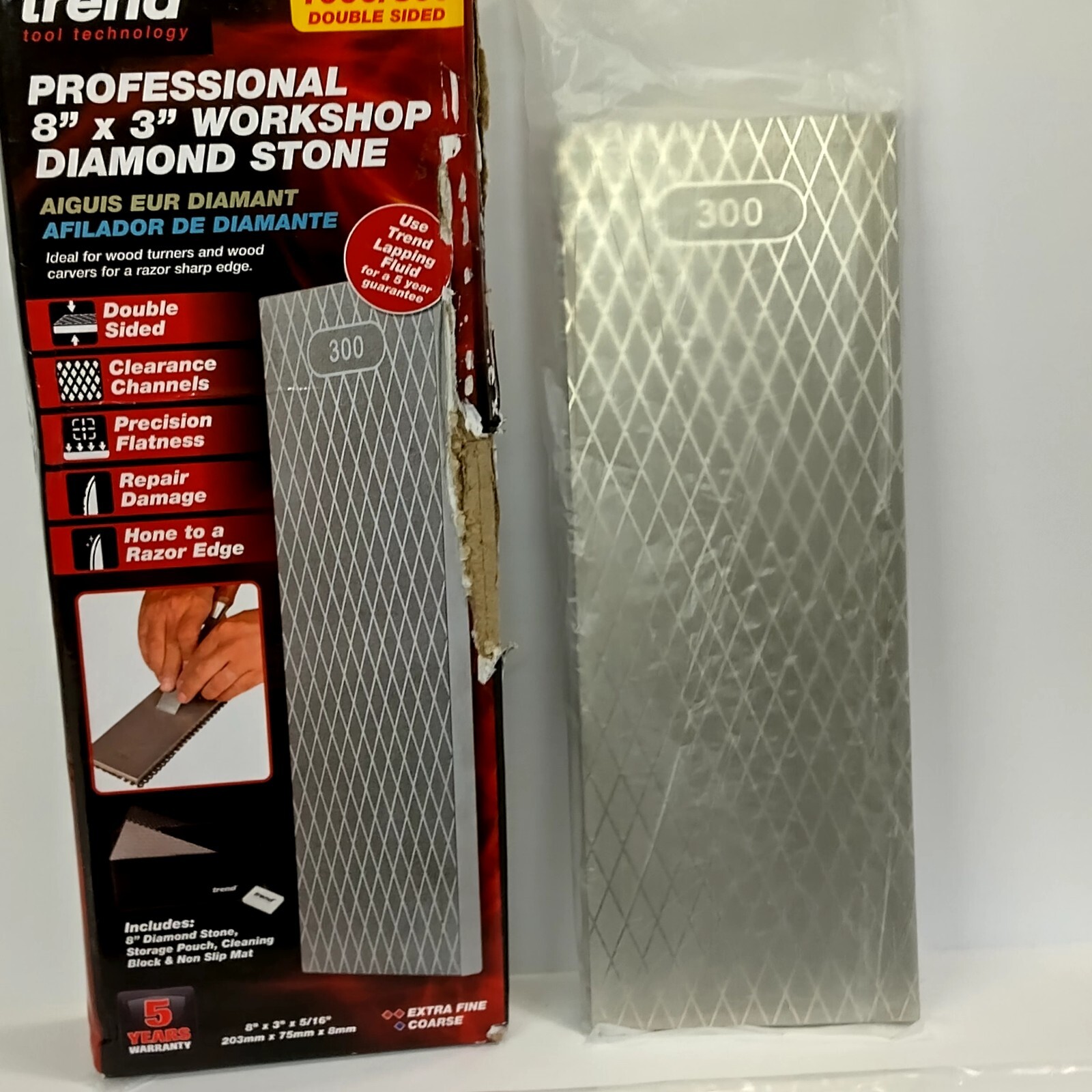 Trend DWS/CP8/FC Classic Double-Sided Diamond Sharpening Stone Extra ...