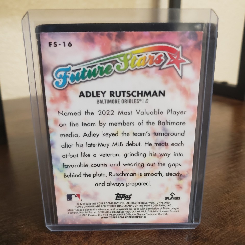 2023 Topps Chrome Adley Rutschman Future Stars Rookie Card Baltimore ...