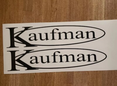 Kaufman Trailers Decal BLACK (Set of 2) Flatbed Trailer 18" Stickers | eBay