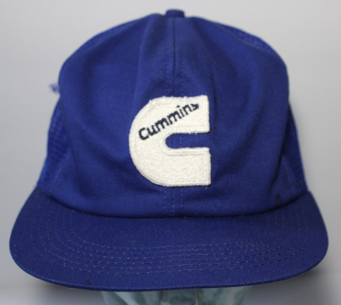 1980s Vintage Cummins Engine Patch Snapback Trucker H… - Gem