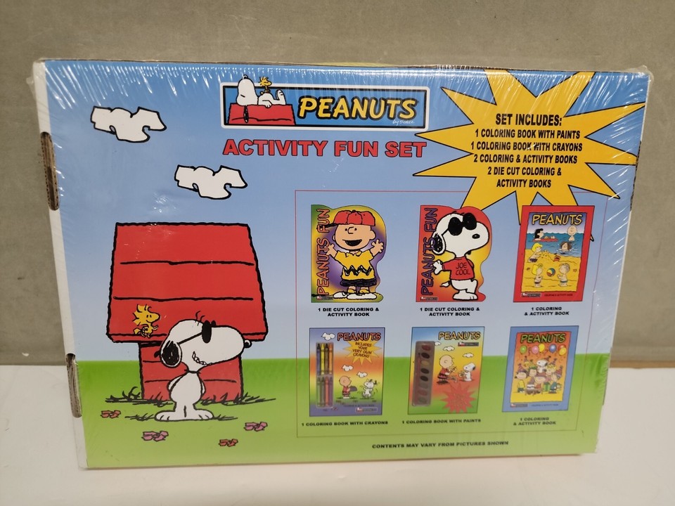 PEANUTS ACTIVITY FUN SET Coloring Activity Books NEW FACTORY SEALED ...