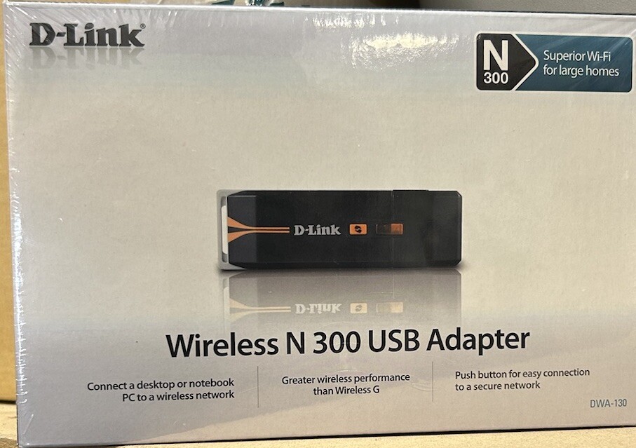 D-Link DWA-130 Wireless N 802.11N USB WIFI Adapter for Laptop Desktop ...