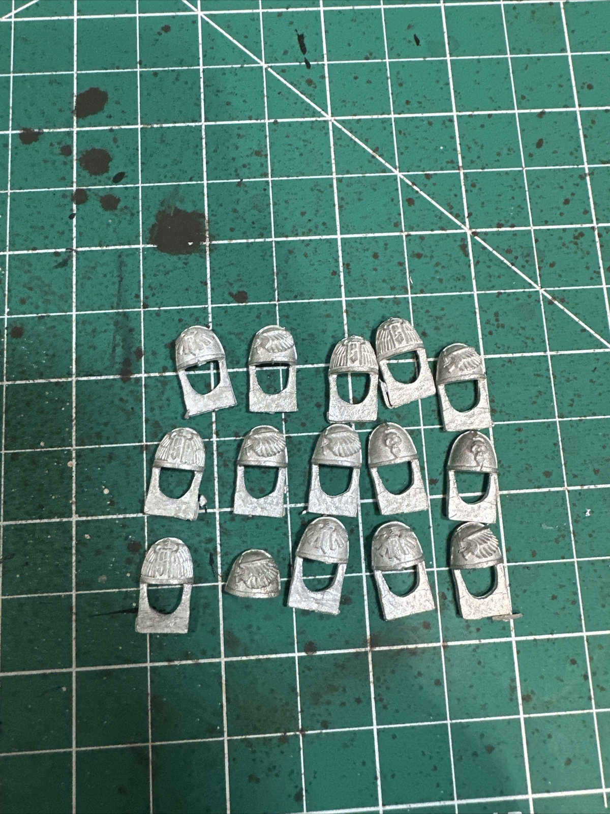 Warhammer 40k Dark Angel Metal Shoulder Pads Vintage | eBay