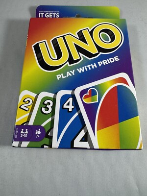 UNO Play with Pride Card Game with 112 Cards and Instructions Great ...