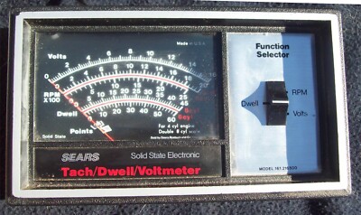 SEARS SOLID STATE ELECTRONIC TACH DWELL VOLTMETER MADE IN USA TESTED ...