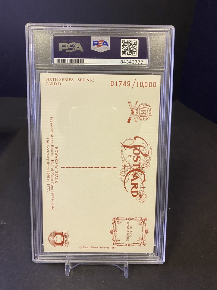 Edward Stack Gem Mint 10 PSA DNA Signed Perez Steele Celebration ...