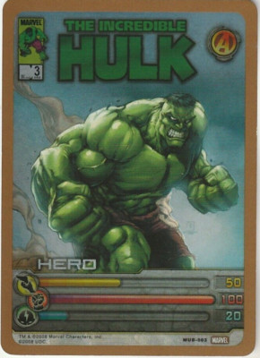 2008 Marvel Ultimate Battles #MUB-003 The Incredible Hulk Hologram | eBay